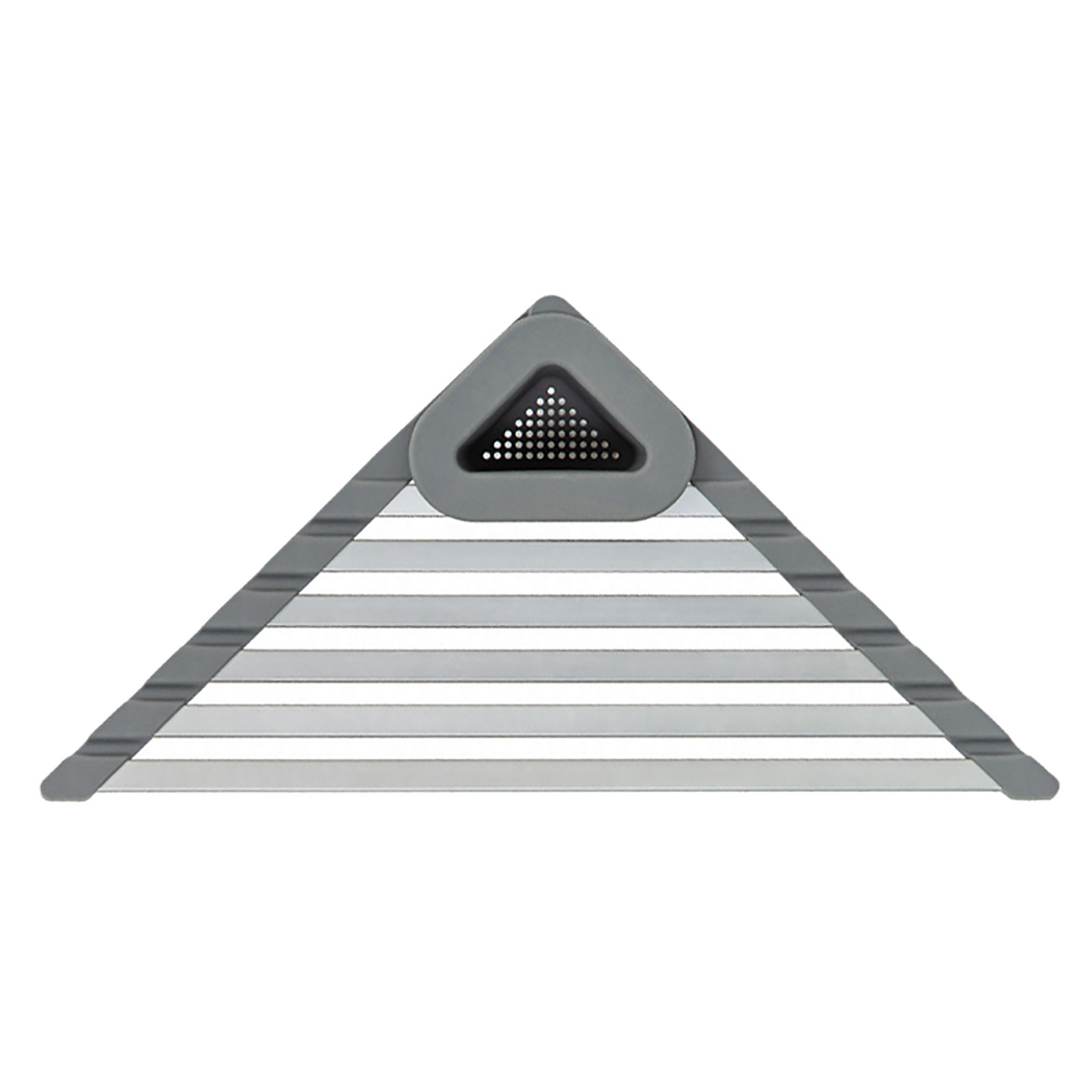 ZLBDYG Foldable Triangle Dish Drying Rack – Stainless Steel Corner Sink ...