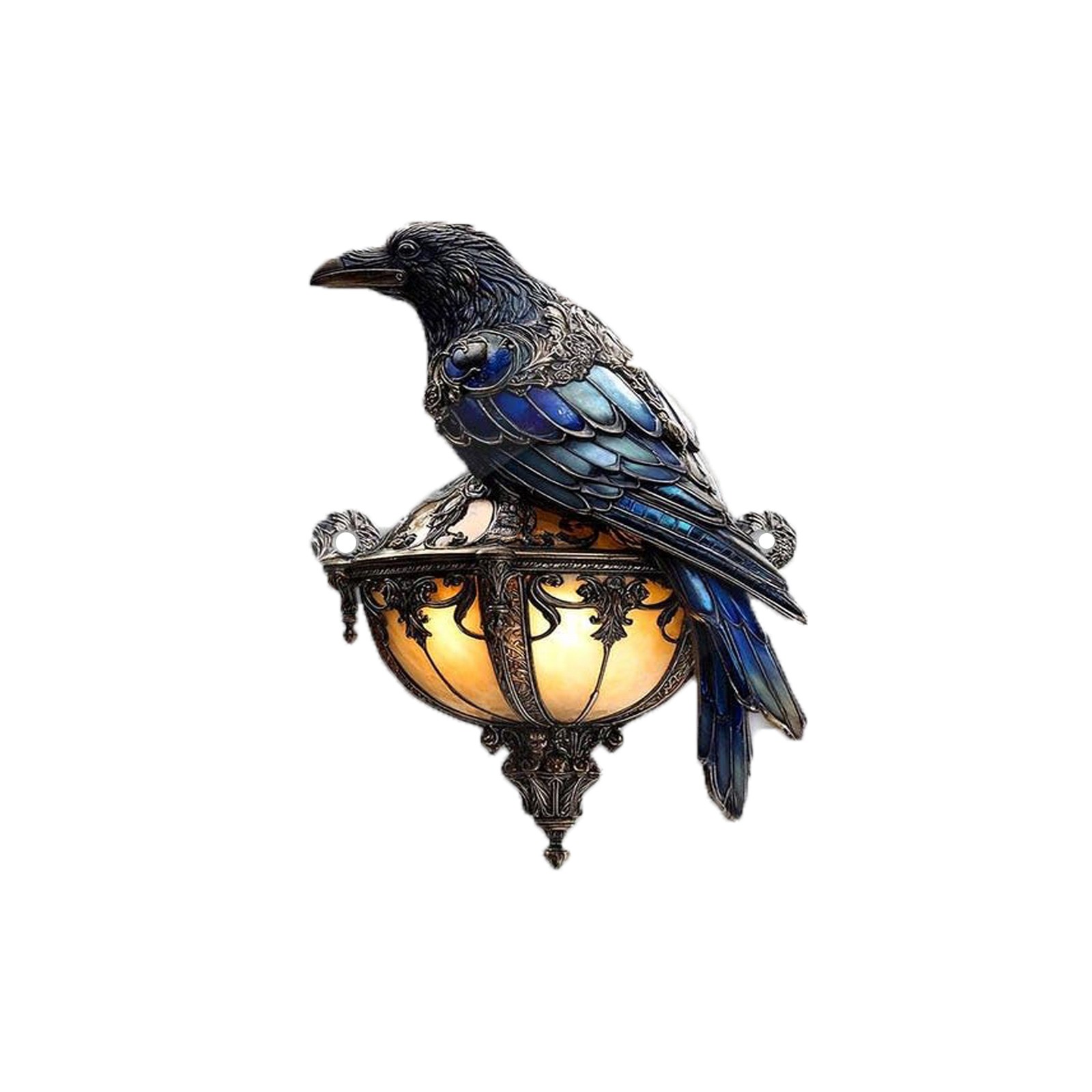 ZLBDYG Gothic Black 2D Acrylic Crow Window Hanging Light Catcher ...
