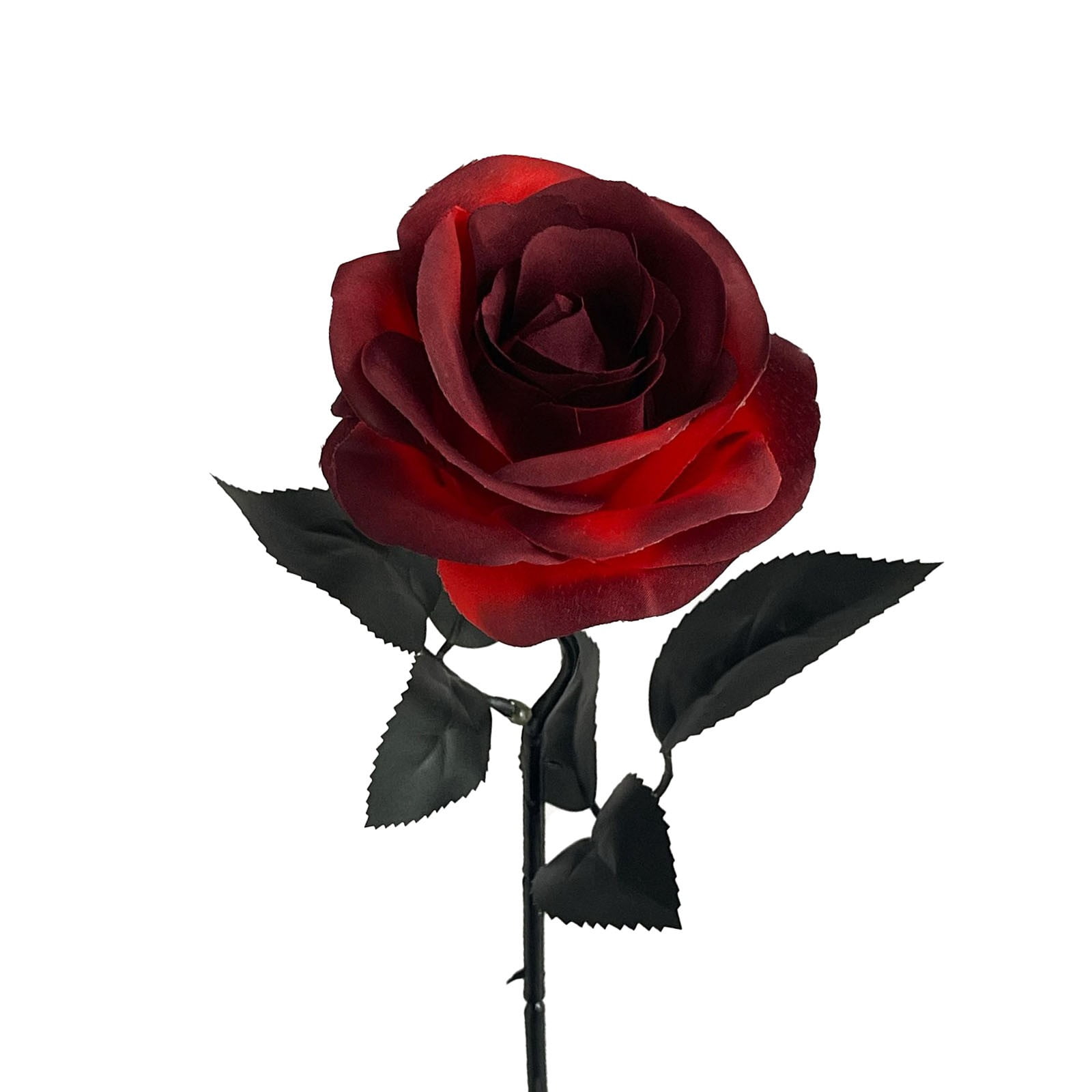 ZLBDYG Gothic Dark Artificial Flower Bouquet with Red & Black Blooms ...