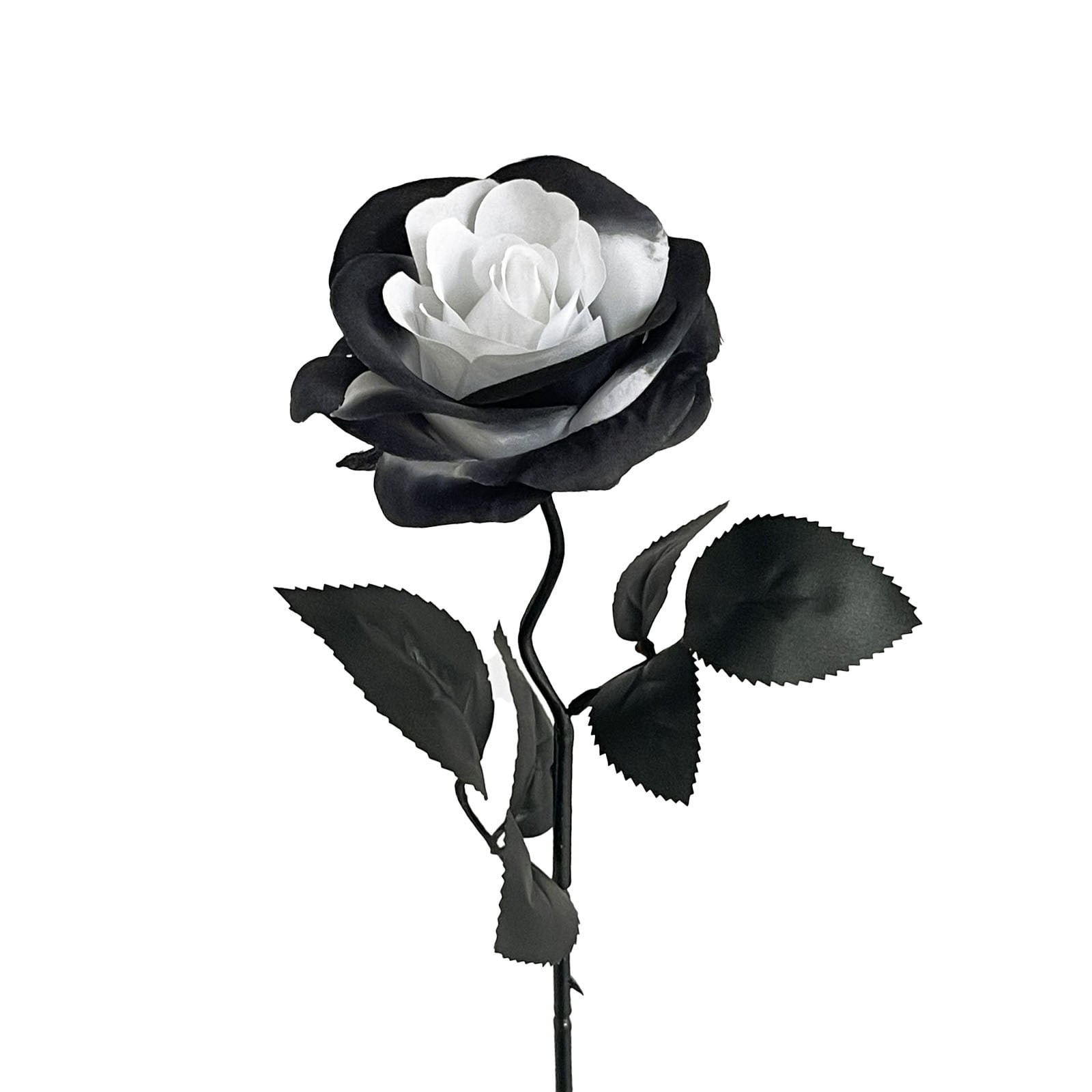 ZLBDYG Gothic Dark Artificial Flower Bouquet with Red & Black Blooms ...