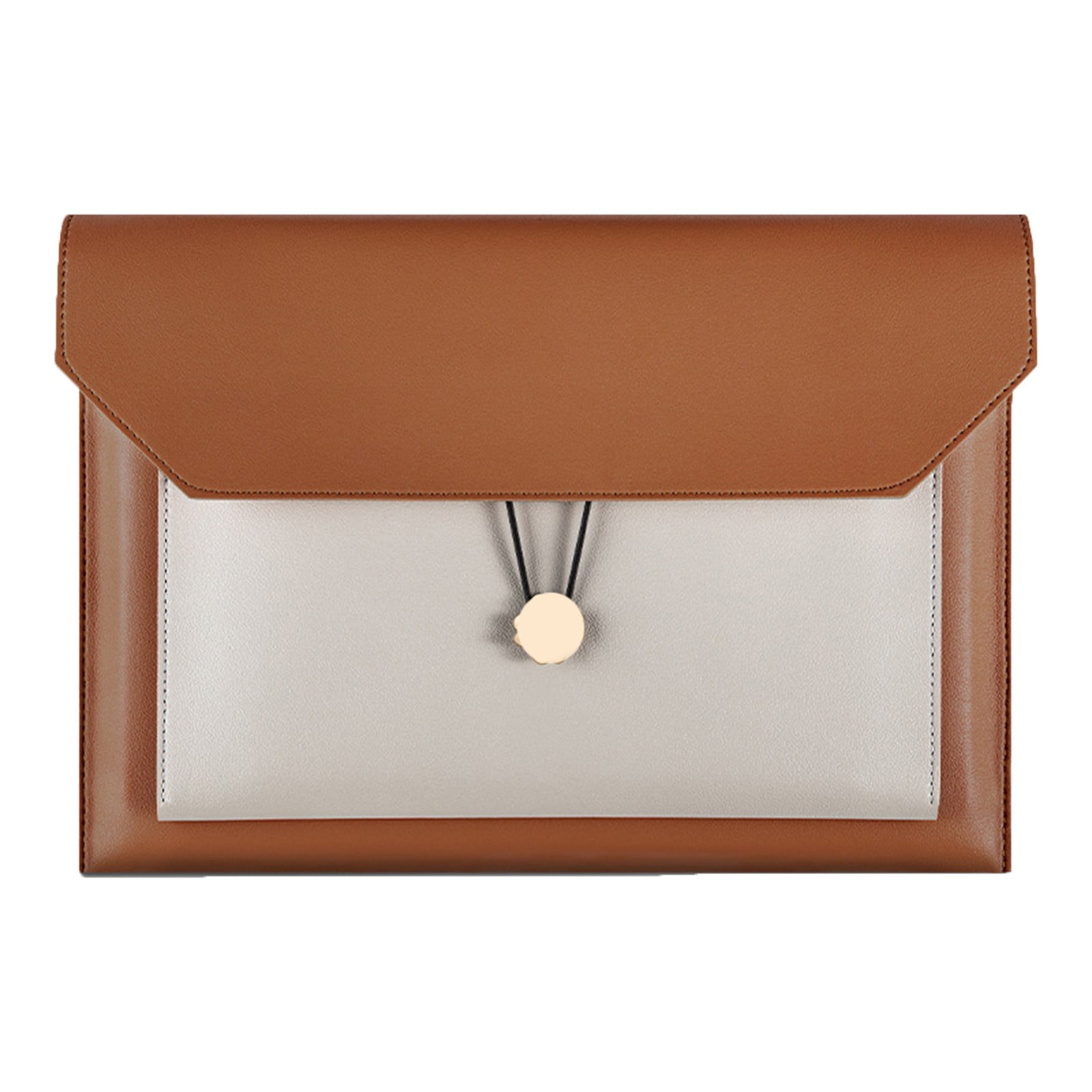 ZLBDYG Leather Business Document Bag, Expanding File Folders with ...