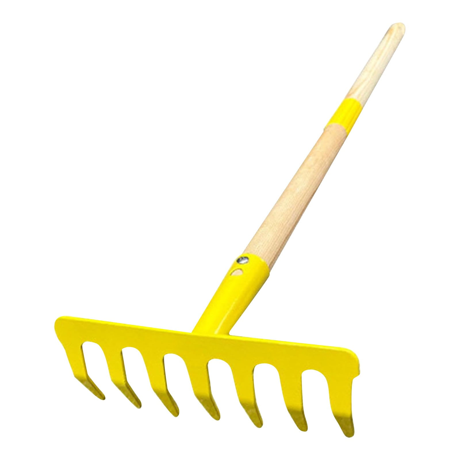 ZLBDYG Mini Garden Rake for 𝗞𝗶𝗱𝘀 with Wood Handle - 7-Tine Metal Head ...