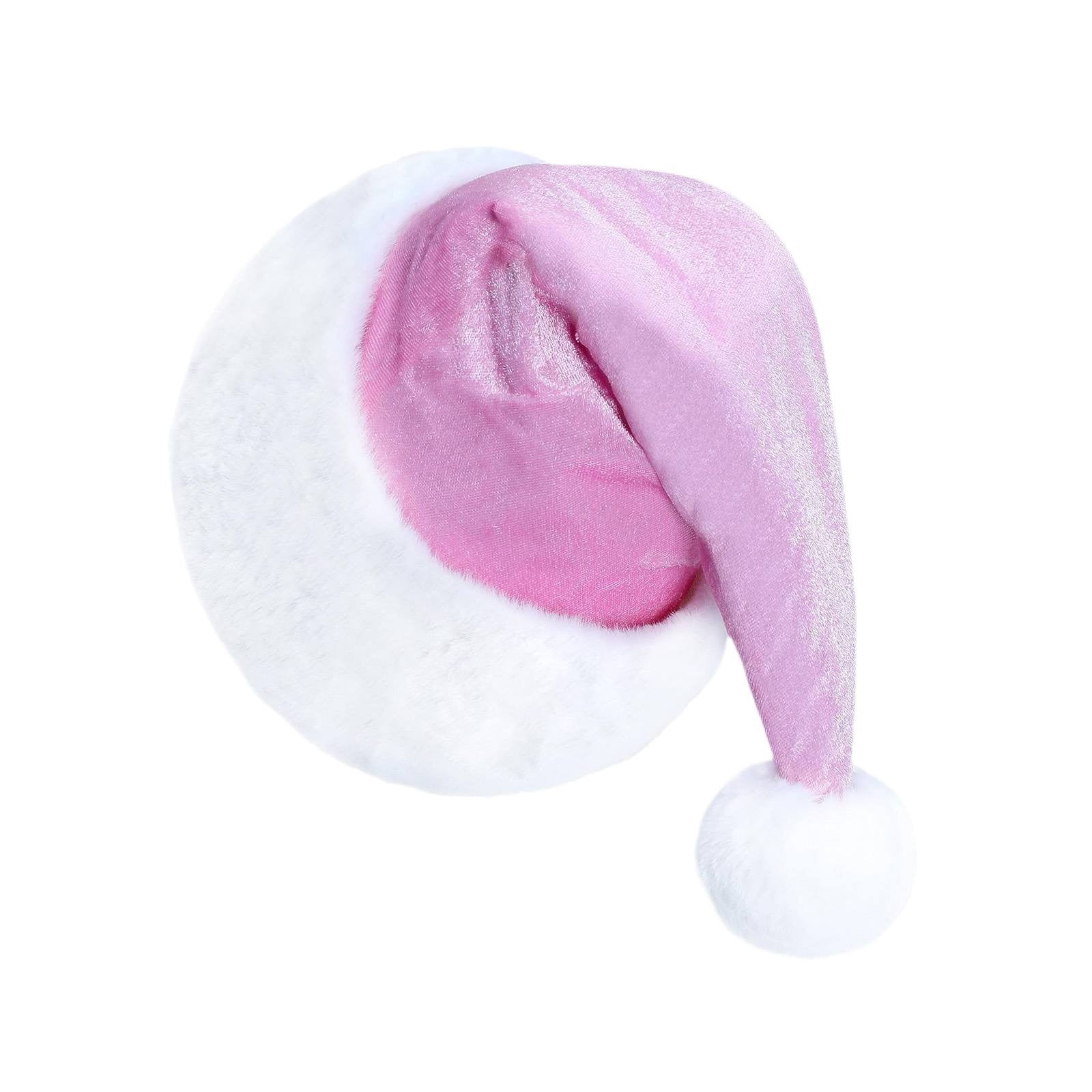 ZLBDYG Premium Thick Velvet Christmas Hat for Adults, Soft and ...