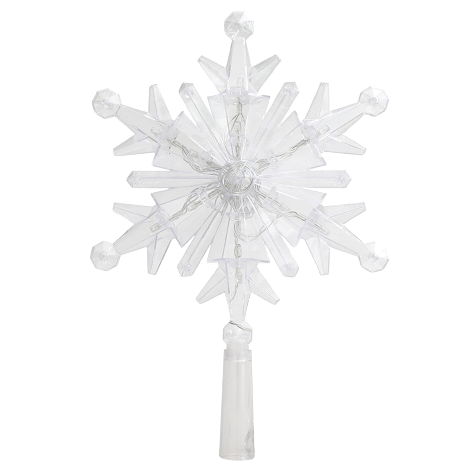 ZLBDYG Snowflake Christmas Tree Topper with LED Lights - Illuminated ...