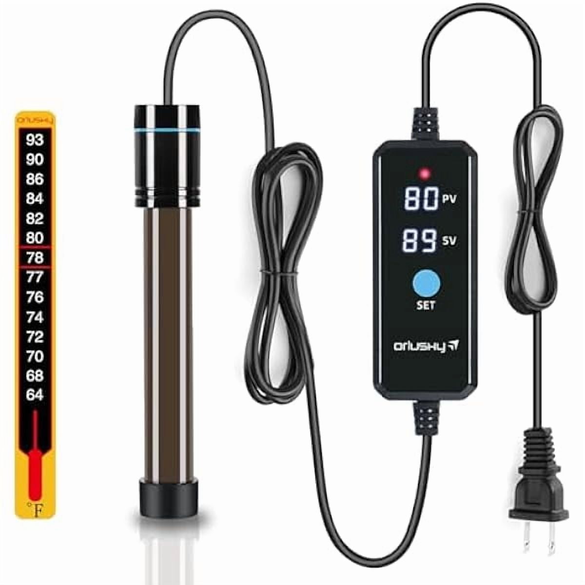 ZLC 100W Submersible Aquarium Heater, Adjustable Fish Tank Heater with ...