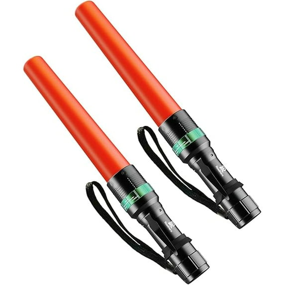 ZLC 2 Pack Traffic Wand,11 Inch Flashlight Led Traffic Control Baton ...