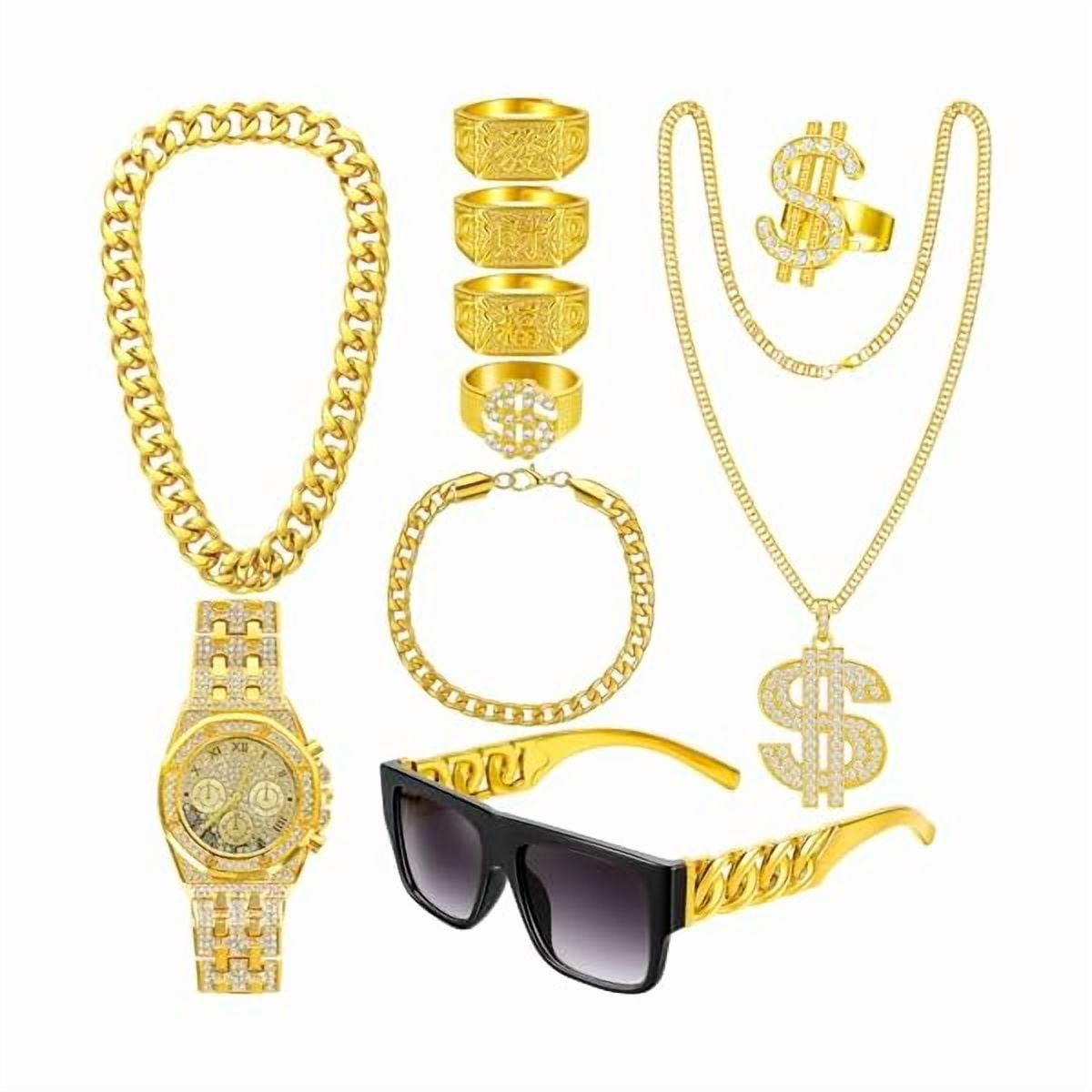ZLC 80s 90s Accessories Outfit Accessories Hip Hop Costume Kit Faux ...