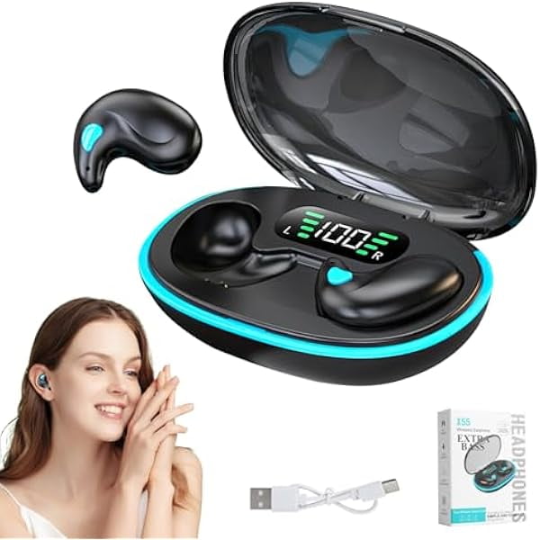 ZLC Bone Conduction Sleep Bluetooth Earbuds, in-Ear 5.3 Wireless Noise ...