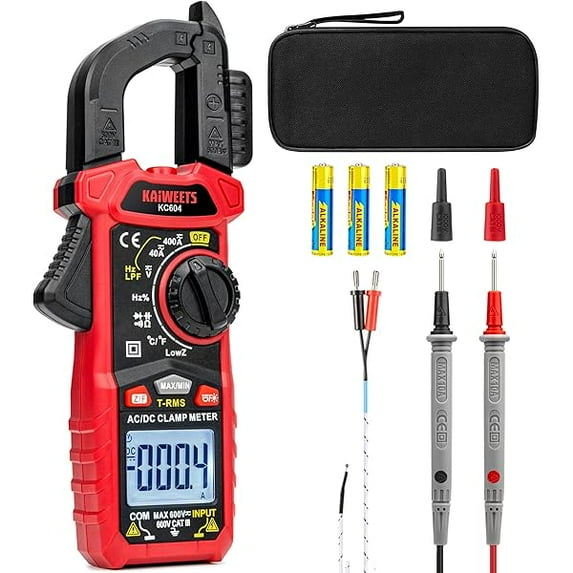 ZLC Digital Clamp Meter Multimeter with D-Shaped Jaw for AC/DC Current ...