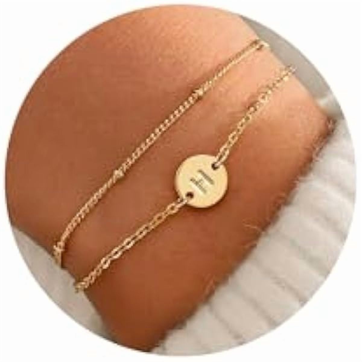 ZLC Gold Bracelets for Women Jewelry Gifts - Dainty 18K Real Gold ...