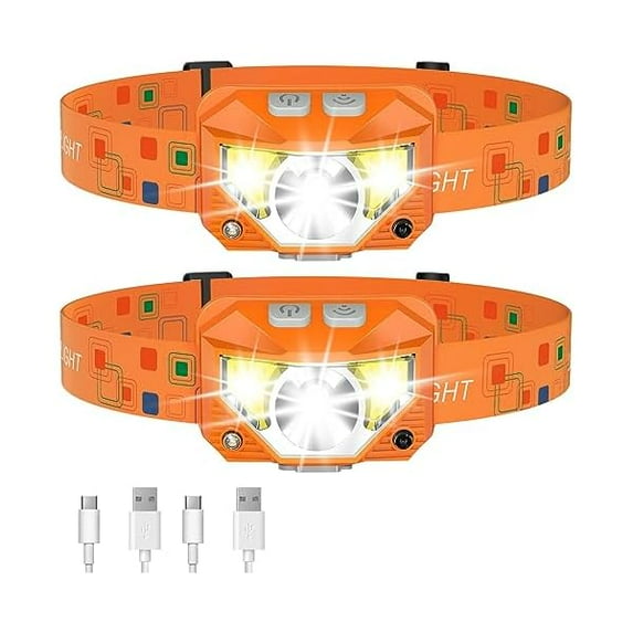 ZLC Headlamp Flashlight, Lumen Ultra-Light Bright LED Rechargeable ...