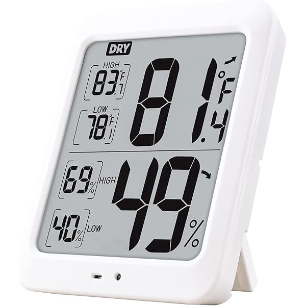 ZLC Large Digital Hygrometer Indoor Thermometer with Humidity Gauge ...