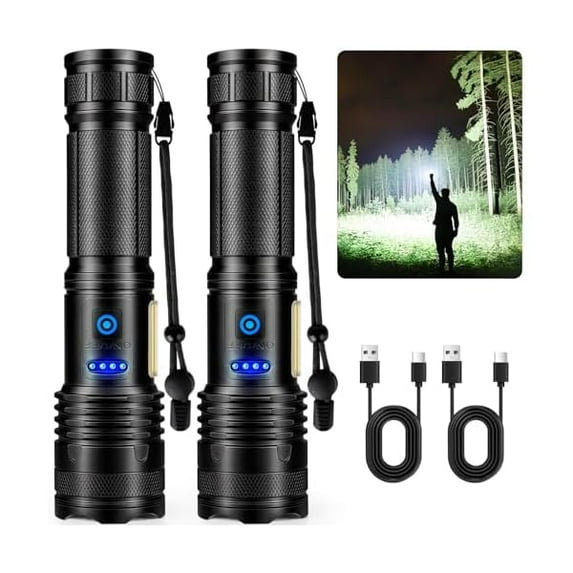 ZLC Rechargeable Flashlights High Lumens, 99000LM Super Bright ...