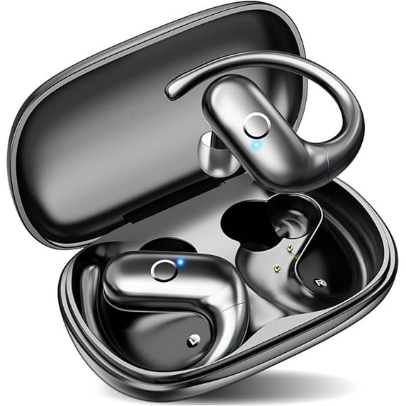 ZLC Wireless Ear Buds Open Ear Headphones Bluetooth 5.3 with Ear-Hooks ...