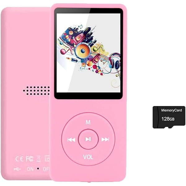 ZLC128GB MP3 Player with Bluetooth 5.2, Portable Pink Music Player for ...