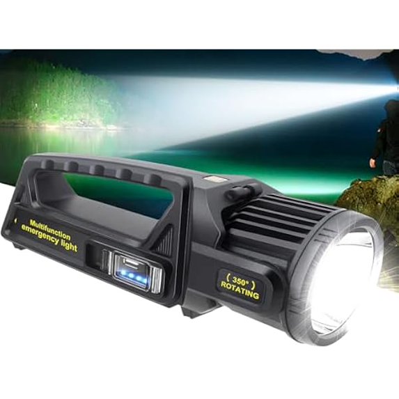 ZLC1450000 L Spotlight, Rechargeable Led Spotlight Flashlight with 350 ...