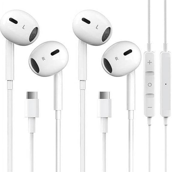 ZLC2 Pack USB C Headphones for iPhone 17/16/15,Type C Earbuds Wired ...