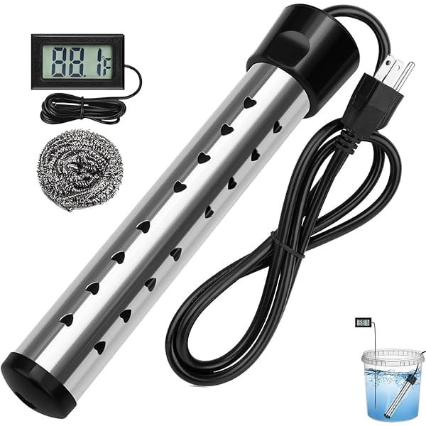 ZLC2000W Immersion Water Heater Electric, Fast Heating Portable Water ...