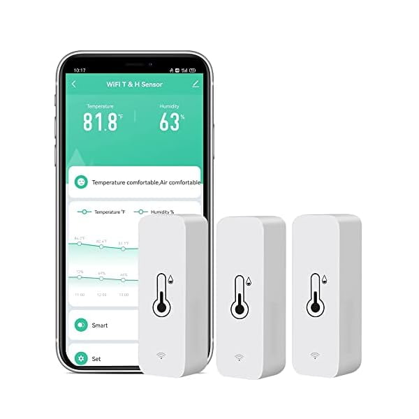 Zlc3 Pack Wifi Temperature Humidity Sensor Wireless Temperature Humidity Monitor With App Alert