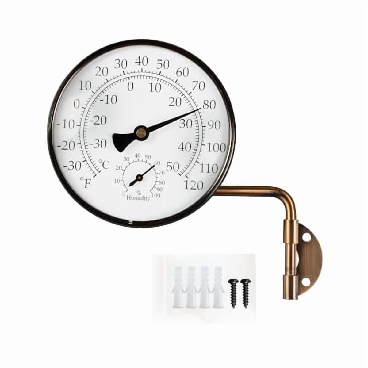 ZLC4-Inch Brass Outdoor Thermometer - Analog Temperature Gauge for ...