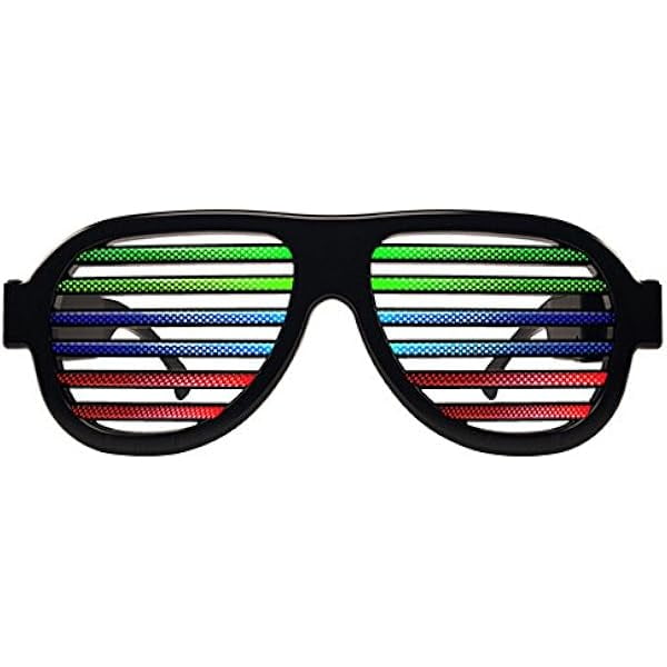 ZLCB Led Light Up Glasses USB Type-C Rechargeable, Multi-color Neon ...