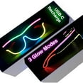 ZLCB Led Light Up Glasses USB Type-C Rechargeable, Multi-color Neon ...