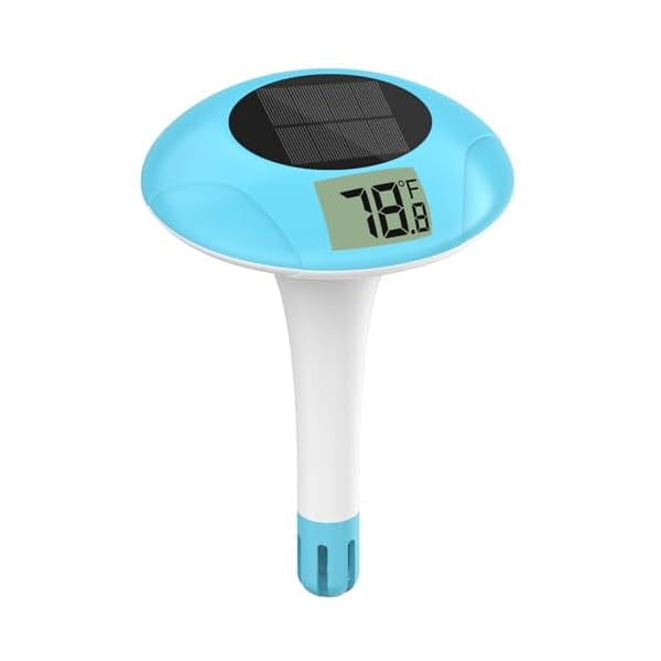 ZLCDigital Pool Thermometer Floating Easy Read –Solar Powered Floating ...