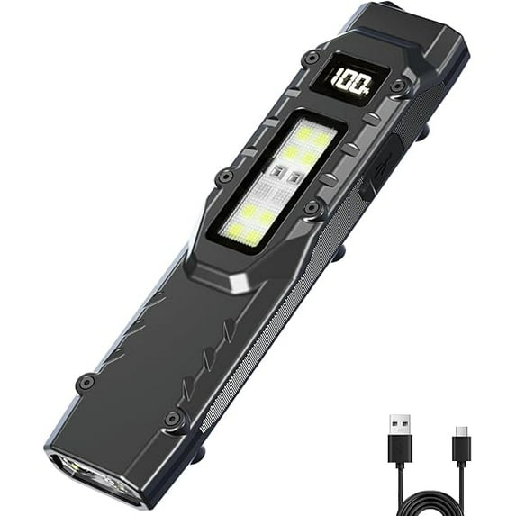 ZLCEDC Tactical Flashlight DT007, Compact 7 Mode Pocket LED Flashlight ...