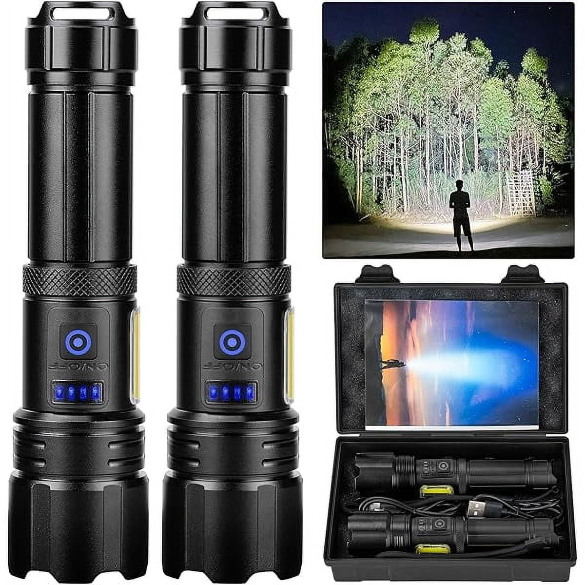 ZLCFlashlight LED Rechargeable Flashlights High Lumens, 99,000 LM Super ...
