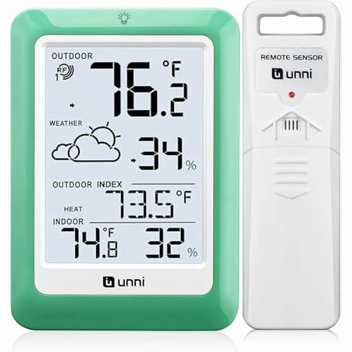 ZLCIndoor Outdoor Thermometer Hygrometer Wireless Weather Station ...