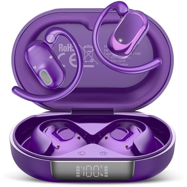 ZLCOpen Ear Headphones, Bluetooth 5.4 Earphones 36H Playtime Air ...