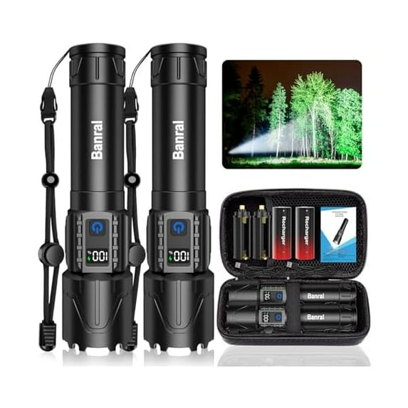 ZLCRechargeable Flashlights High Lumens - Super Bright LED Tactical ...