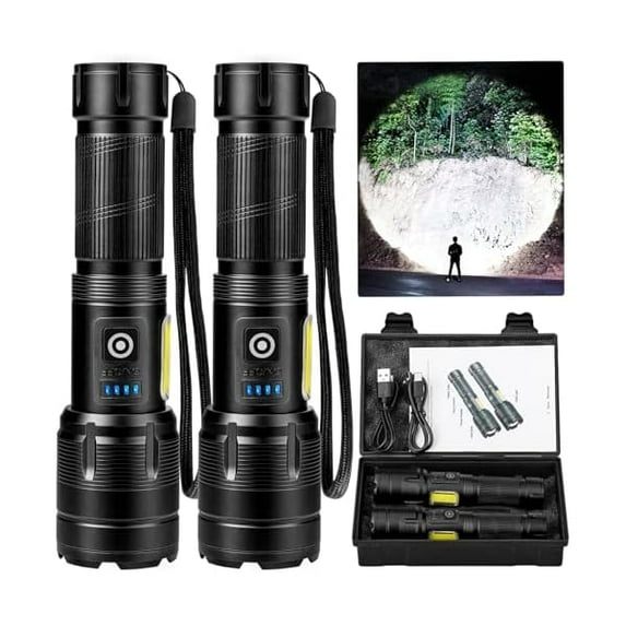 ZLCRechargeable LED Flashlights High Lumen,99,000 Lumens Super Bright ...