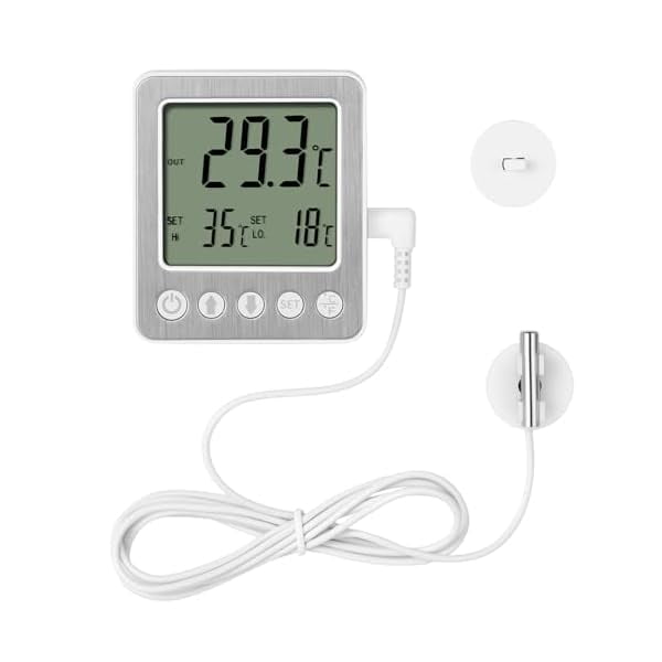 ZLCRefrigerator Thermometer Freezer Alarm Digital Freezer Thermometer ...