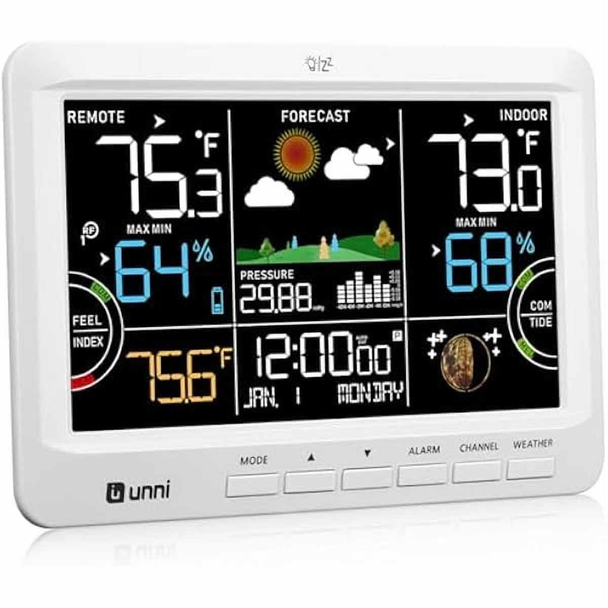 ZLCWeather Station Wireless Indoor Outdoor Thermometer with Heat Dew ...