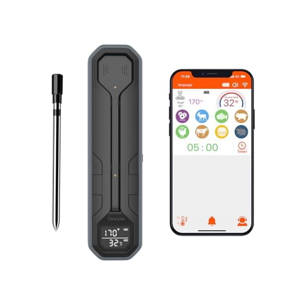 ZLCWireless Meat Thermometer – Digital Cooking Thermometer with ...