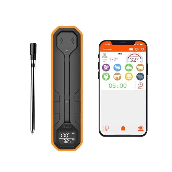 ZLCWireless Meat Thermometer – Digital Cooking Thermometer with ...