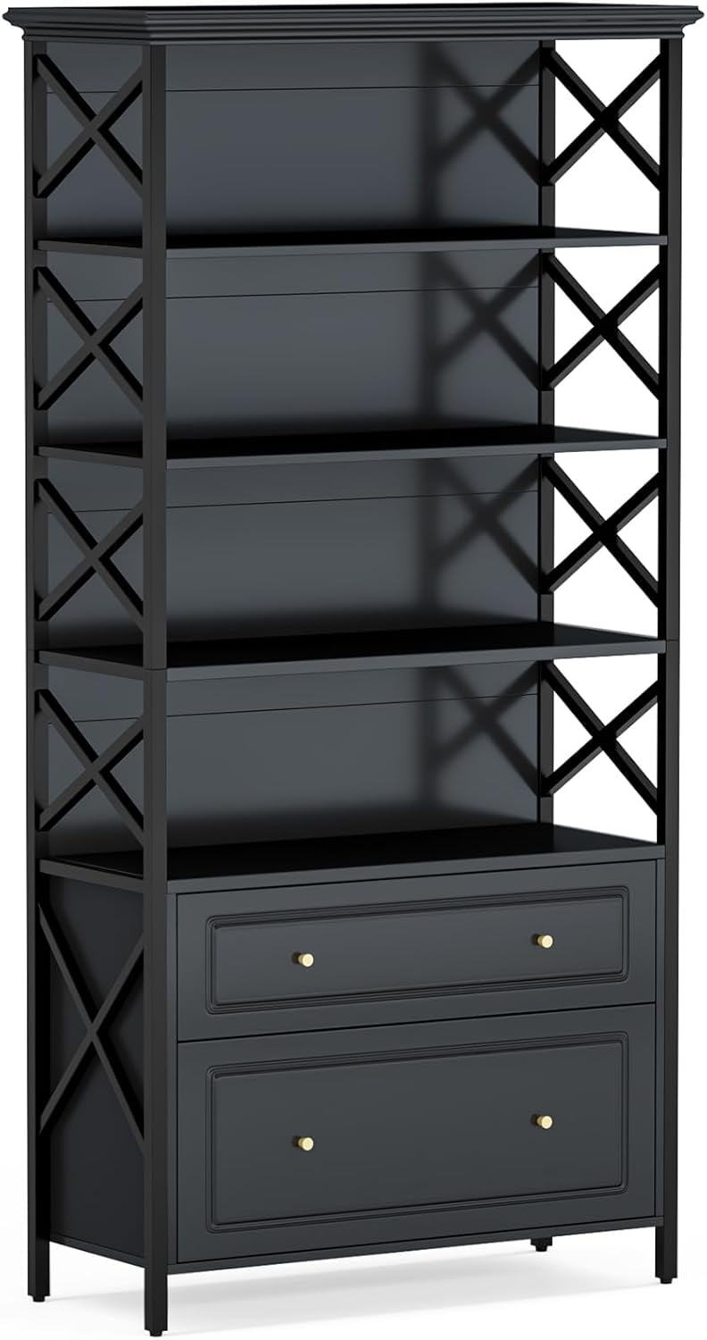 ZLERP 2 Drawer File Cabinet Filing Cabinet with Shelves Tall Vertical ...