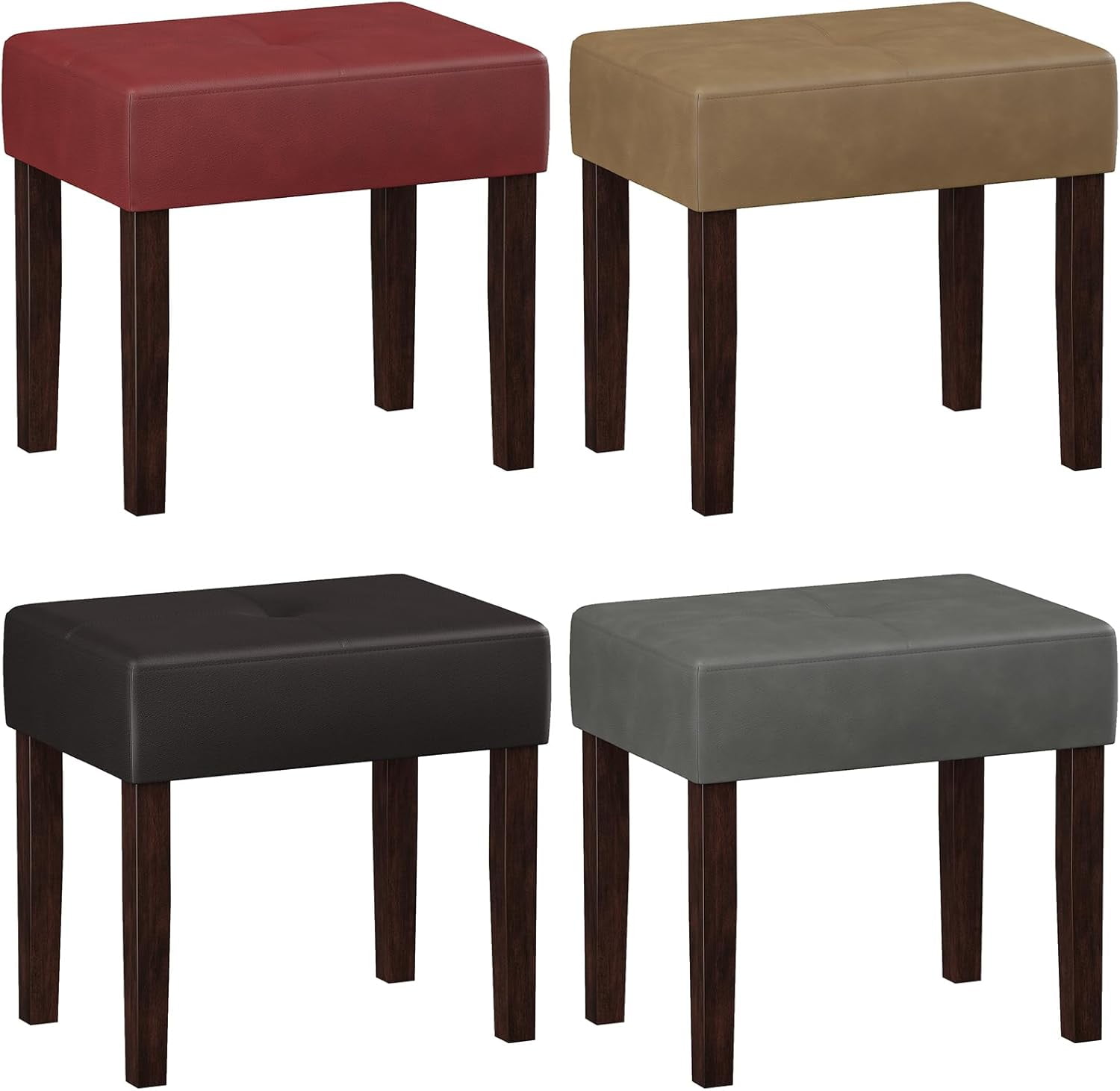 ZLERP 20 Inch Wide Rectangle Ottoman Bench for Makeup Room, Vanity ...