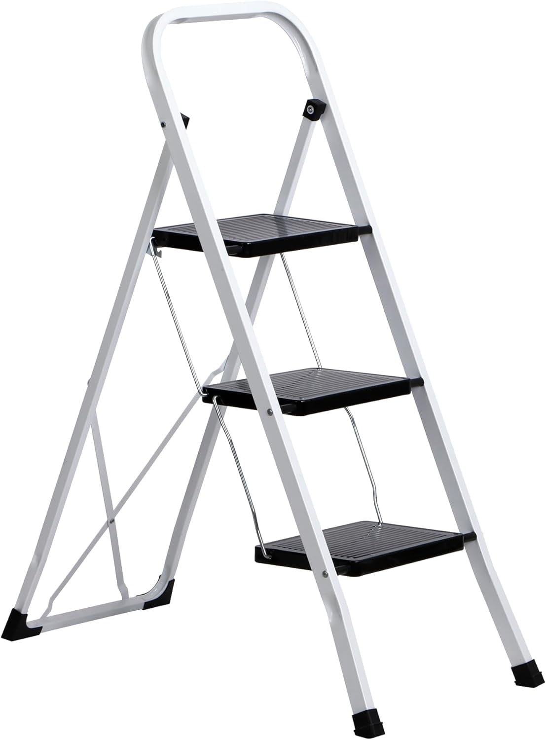 ZLERP 4 Step Ladder, Folding Step Stool for Adults, Foldable ...