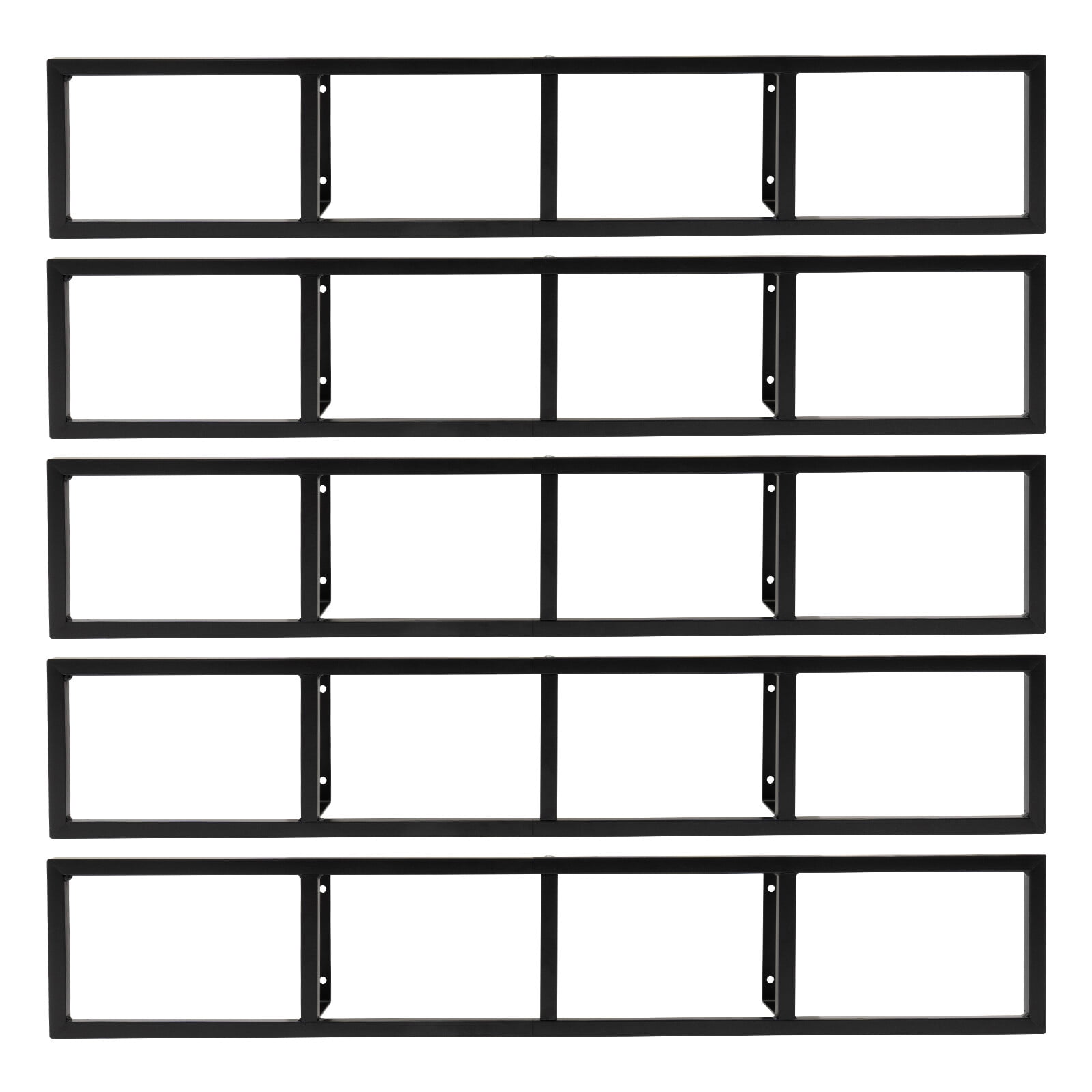 ZLERP 5Pcs Wall Mount Media Storage Rack 34 Inch CD DVD Organizer Metal ...