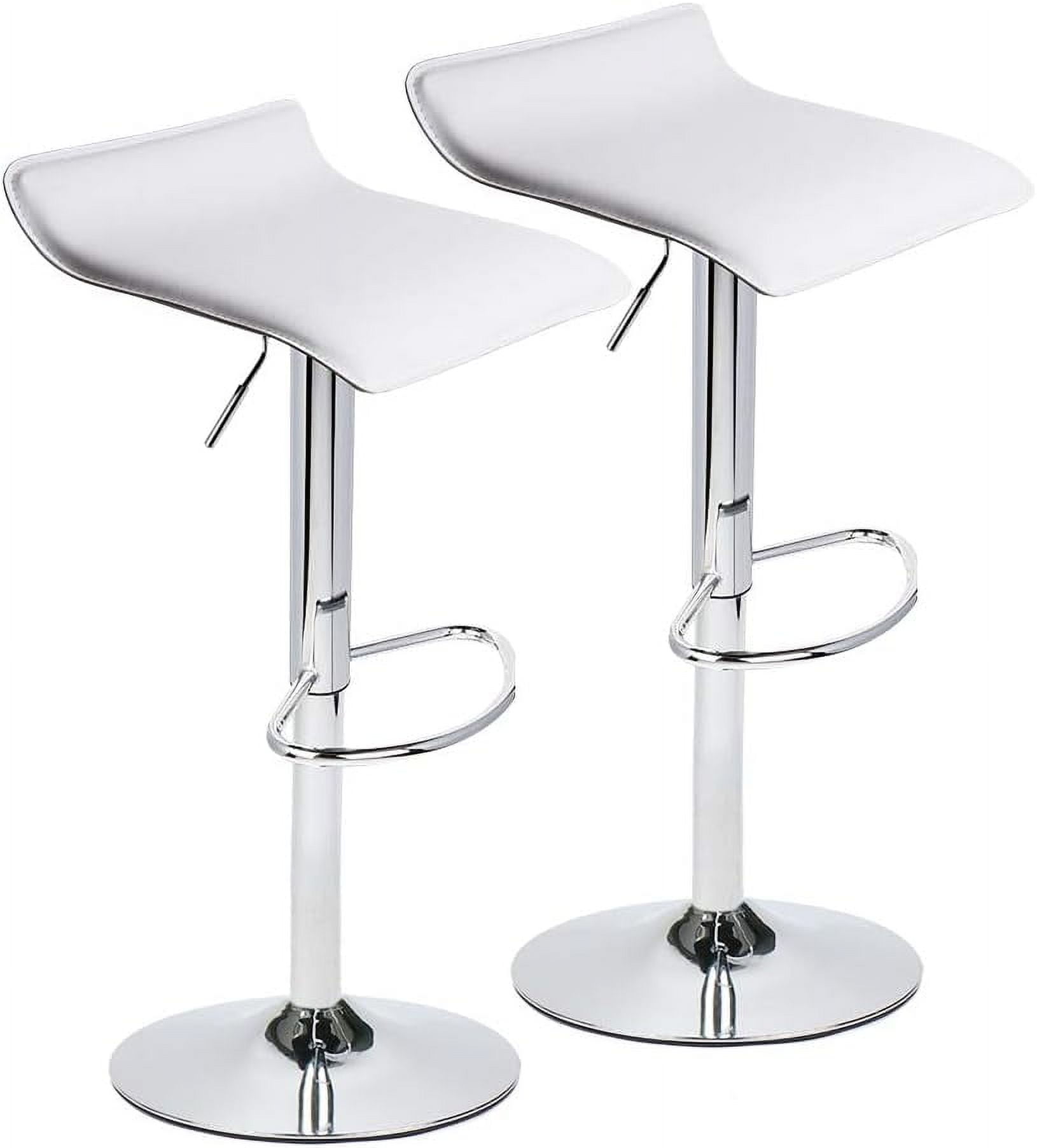 ZLERP, Adjustable Swivel Gas Lift Bar Stools, PU Leather with Chrome ...