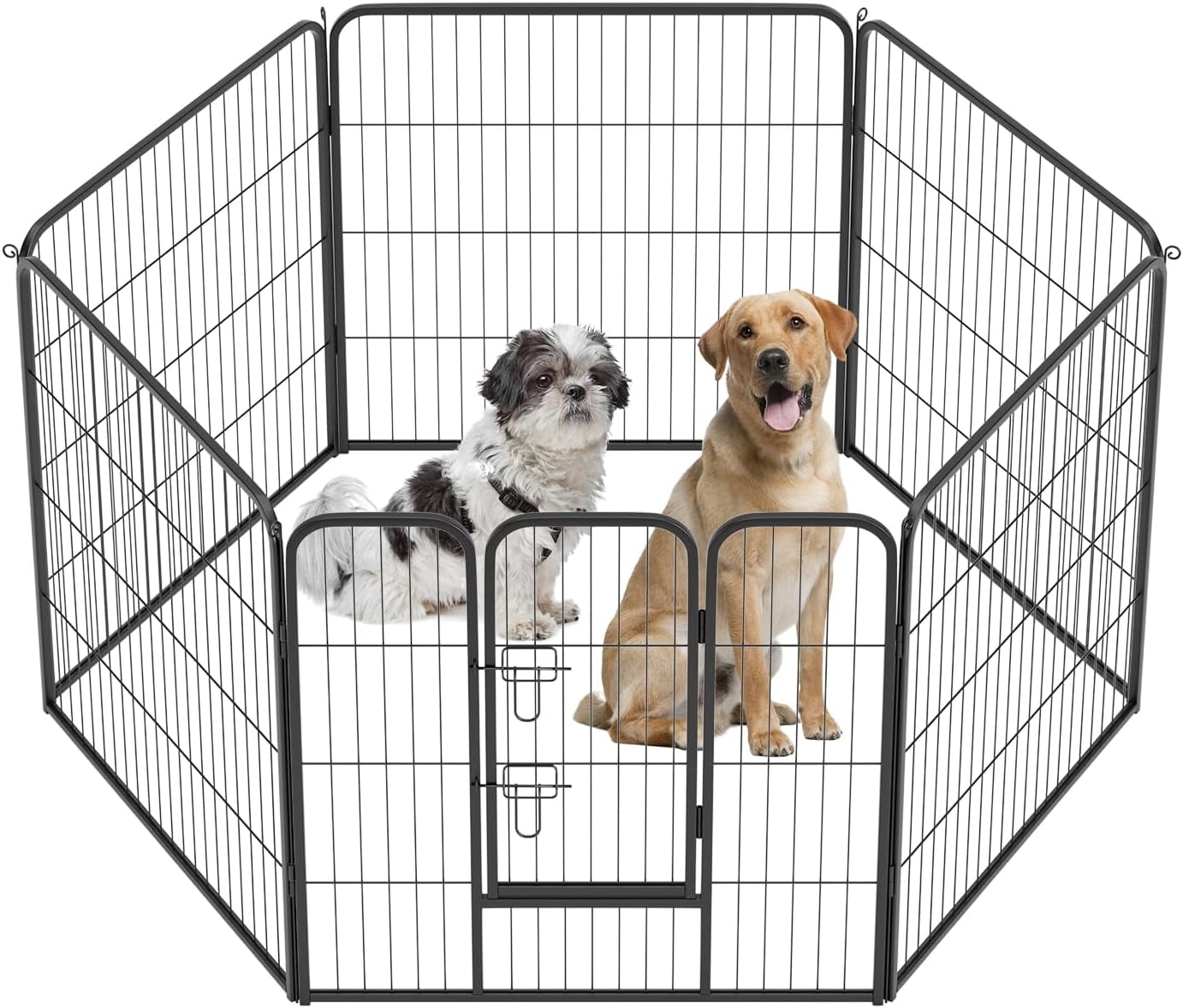 ZLERP Dog Playpen Indoor 40 inch 8 Panels Metal Dog Pen Pet Dog Fence ...