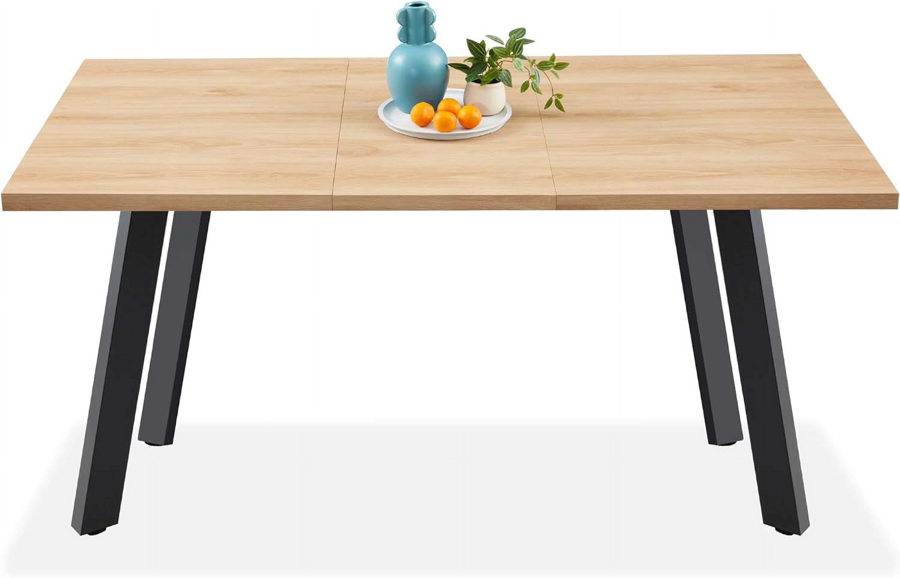 ZLERP Extendable Dining Table 47 to 63in Modern Large Expanding Kitchen ...