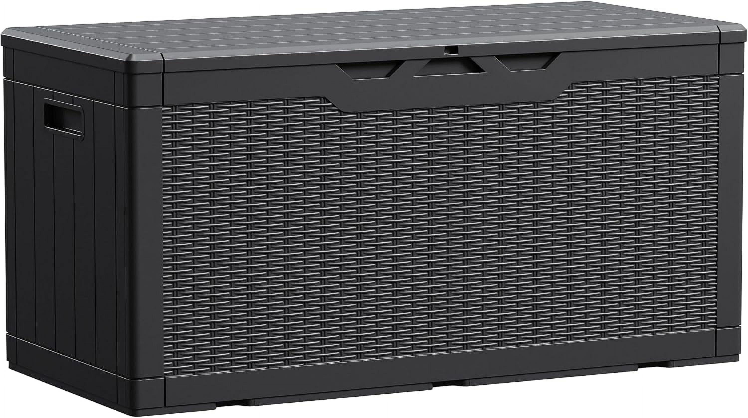 ZLERP Gallon Waterproof Large Resin Deck Box Indoor Outdoor Lockable ...