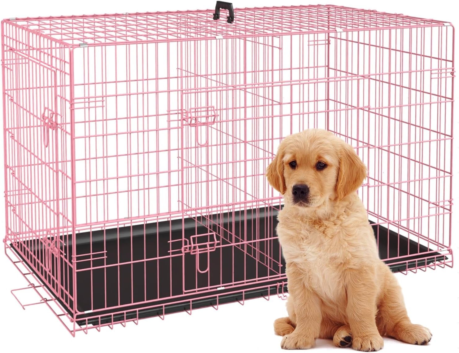 ZLERP Inch Dog Crates for Medium Small Dogs Folding Mental Wire Crates ...