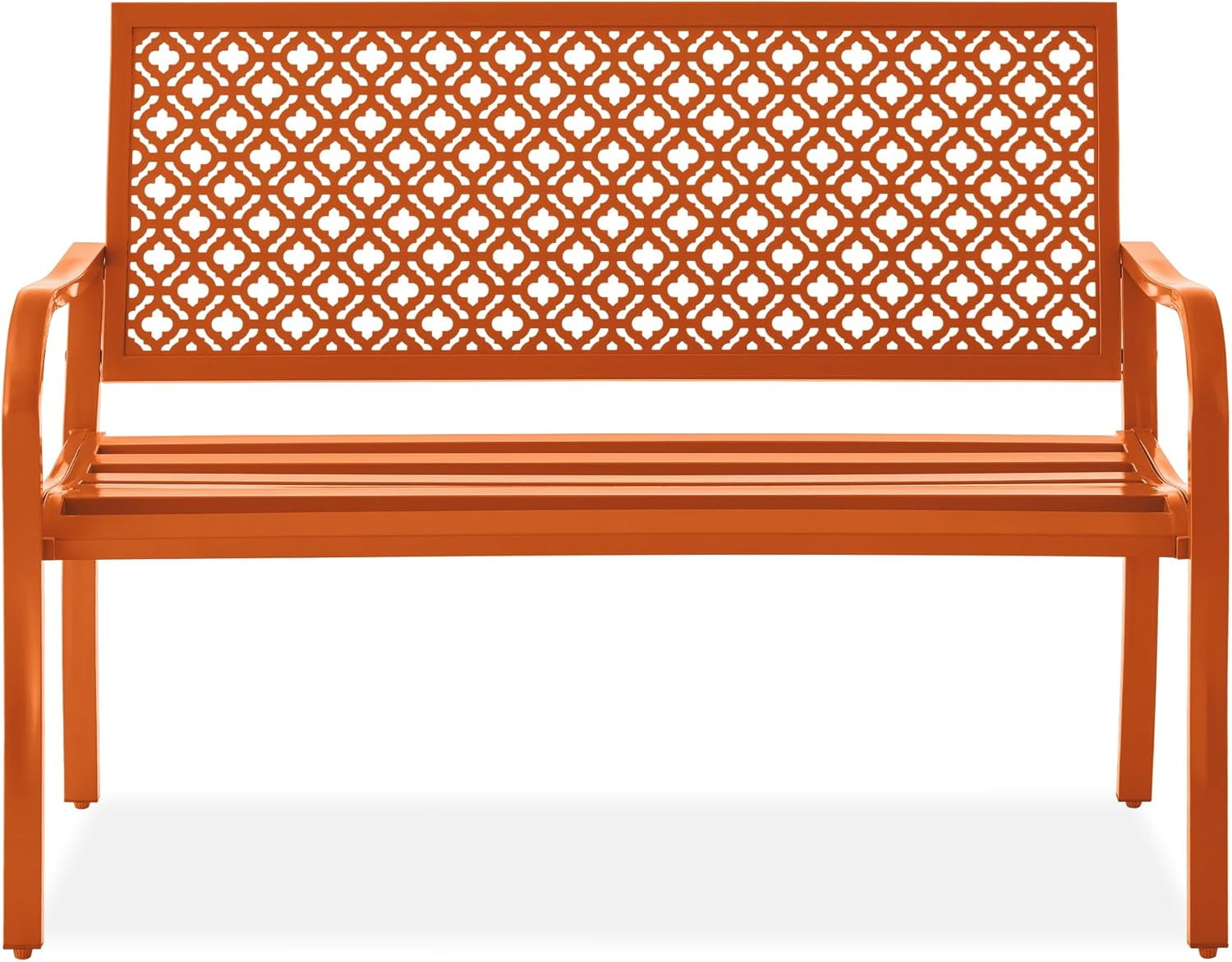 ZLERP Outdoor Bench 2-Person Metal Steel Benches Furniture for Garden ...