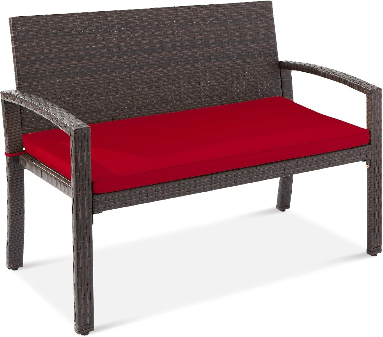 ZLERP Outdoor Bench 2-Person Wicker Garden Patio Benches Seating ...