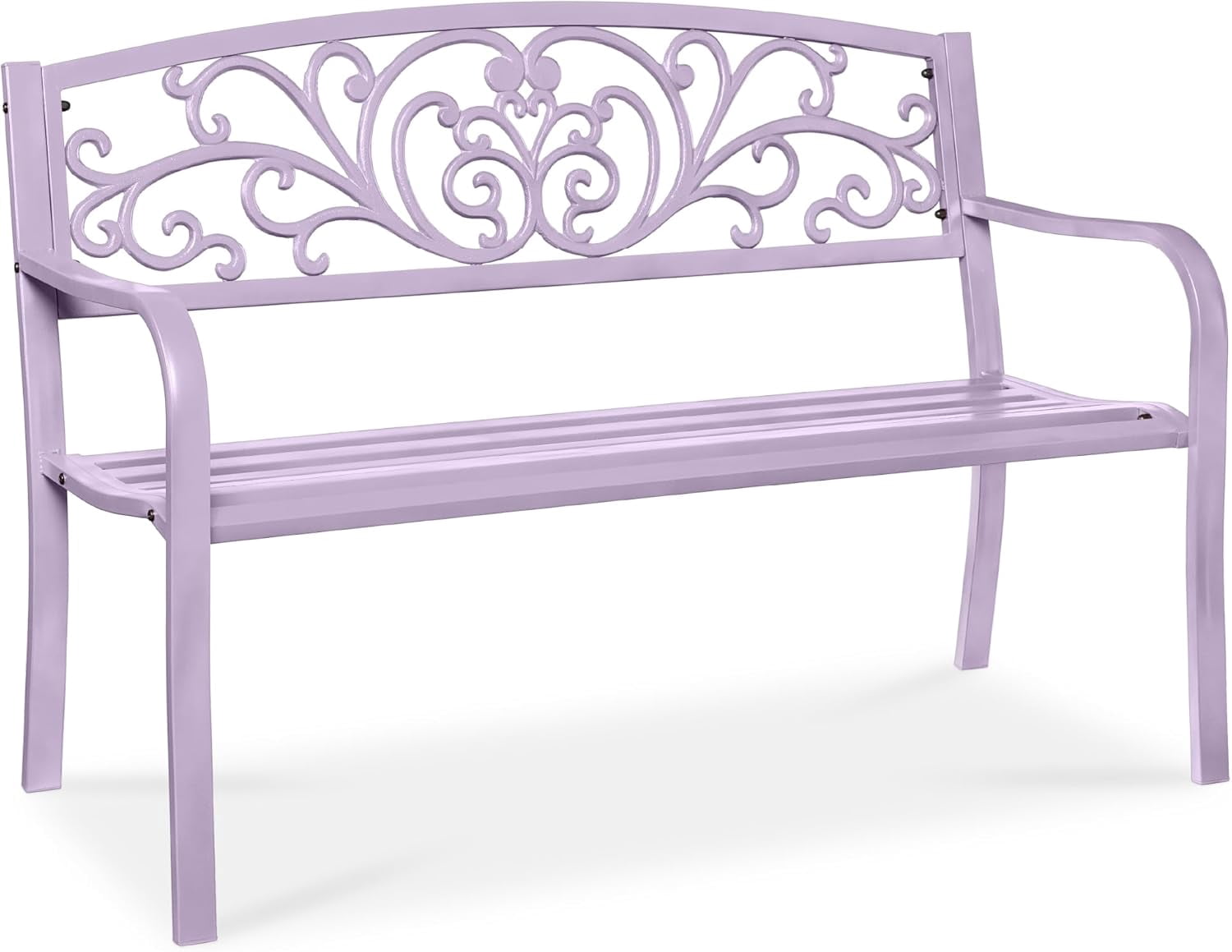ZLERP Outdoor Bench Steel Garden Patio Porch Furniture for Lawn, Park ...