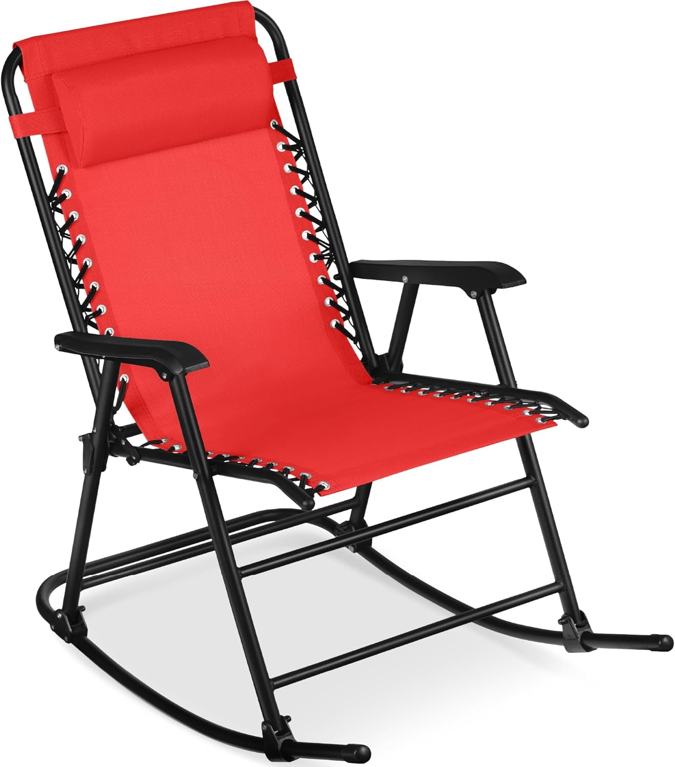ZLERP Outdoor Folding Rocking Chair, Zero Gravity Lounge Chair, Patio ...